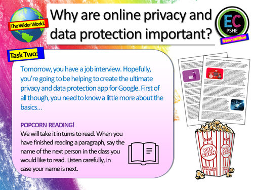 Online Privacy + Data PSHE | Teaching Resources