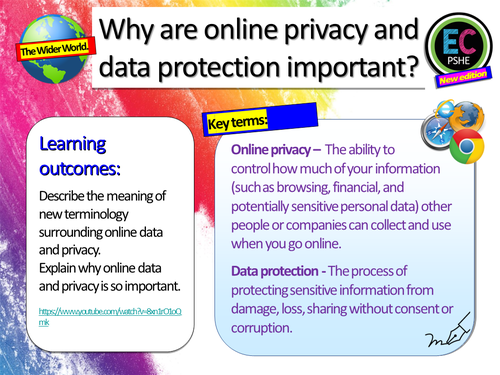 Online Privacy + Data PSHE | Teaching Resources