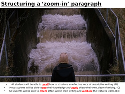 Writing a 'zoom-in' paragraph - GCSE Creative Writing | Teaching Resources