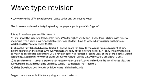 AQA Unit 1C Wave type | Teaching Resources AQA Unit 1C Wave type | Teaching Resources