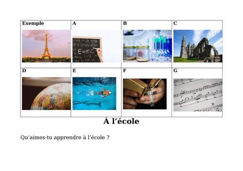 French - GCSE - Listening practice - School (worksheet + audio ...