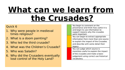 What was the impact of the Crusades? | Teaching Resources