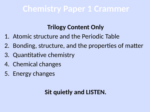 AQA Chemistry Trilogy | Teaching Resources