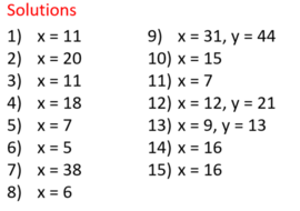 Angles in Parallel Lines - Solving Linear Equations | Teaching Resources