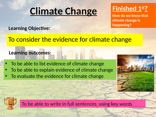 AQA Climate change GCSE set of lessons | Teaching Resources