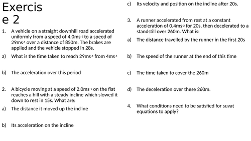 A Level Physics Forces In Motion 2: Motion in a Straight Line ...