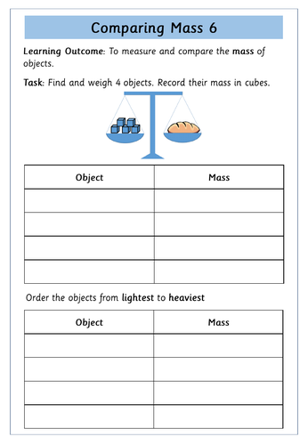 Weight and Mass - Year 1 - White Rose Maths | Teaching Resources