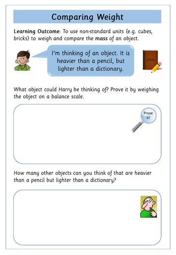 Weight and Mass - Year 1 - White Rose Maths | Teaching Resources