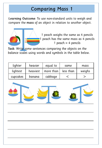 Weight and Mass - Year 1 - White Rose Maths | Teaching Resources