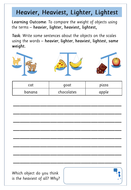 Weight and Mass - Year 1 - White Rose Maths | Teaching Resources
