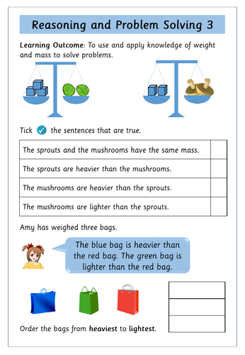 Weight and Mass - Year 1 - White Rose Maths | Teaching Resources