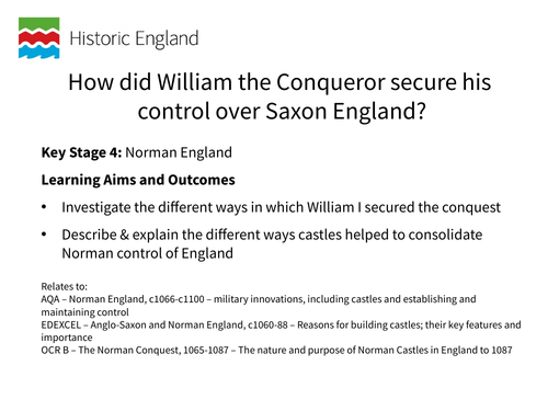 How did William the Conqueror secure control? | Teaching Resources