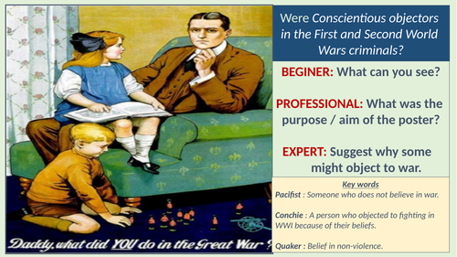Treatment of Conscientious Objectors WWI and WWII | Teaching Resources