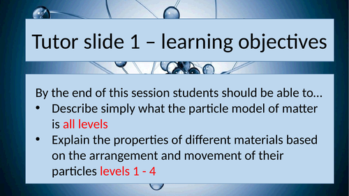 Activate 1 Matter: Particle model and separating mixtures Year 7 KS3 ...