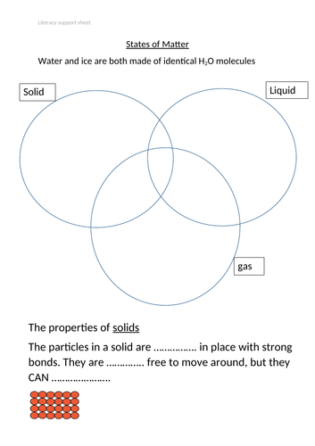 States of Matter Activate 1 KS3 year 7 suitable for non-specialists ...