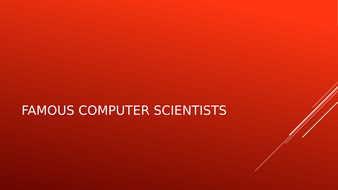 KS3 Famous Computer Scientists | Teaching Resources