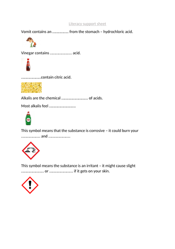 Acids and alkalis Activate 1 KS3 year 7 - suitable for non-specialists ...