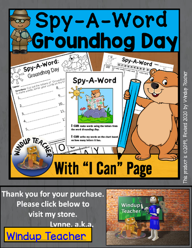 Groundhog Day Word Activity | Teaching Resources