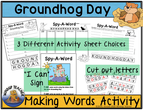 Groundhog Day Word Activity | Teaching Resources
