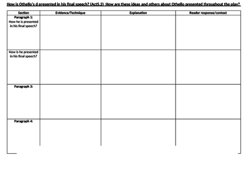 KS3 Othello Acts 1-3 lessons and assessment | Teaching Resources