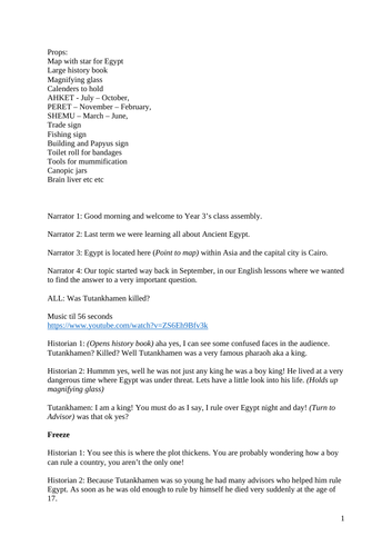 Egyptian Class Assembly | Teaching Resources