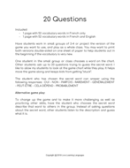 La Famille - French 20 questions game - No prep speaking activity ...