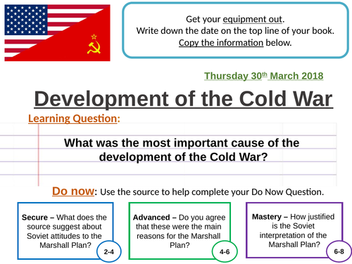 The Cold War - Development of Tension: Marshall Plan, Berlin Blockade ...