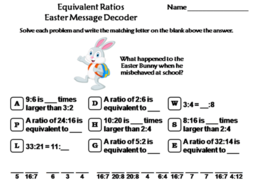 Equivalent Ratios Easter Math Activity: Message Decoder | Teaching Resources