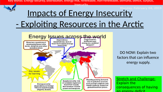 Geography Lesson- GCSE AQA- Resource Management- Exploiting in the ...