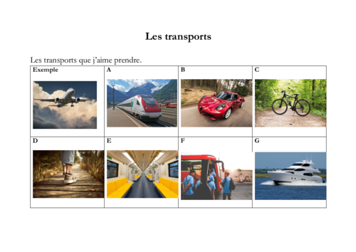 French - GCSE - Listening practice - Transports (worksheet + audio ...