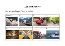 French - GCSE - Listening practice - Transports (worksheet + audio ...