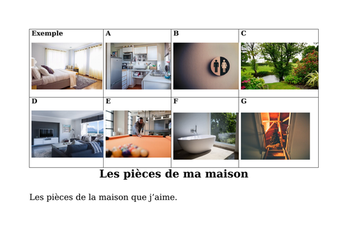 French - GCSE - Listening practice - House - Rooms (worksheet + audio ...