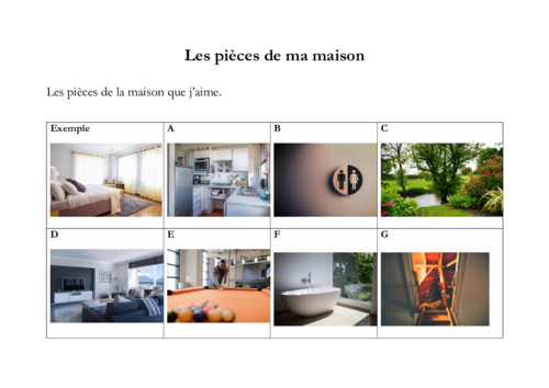 French - GCSE - Listening practice - House - Rooms (worksheet + audio ...