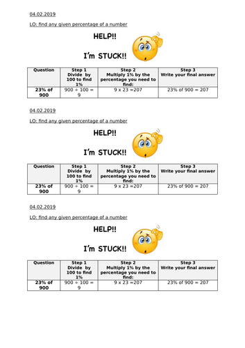 Year 5/6 - finding percentages of amounts | Teaching Resources