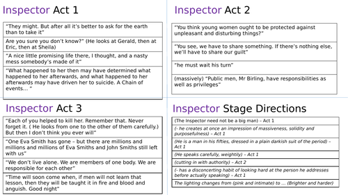 An Inspector Calls revision booklet. ALL QUOTES ALL THEMES ALL CONTEXT ...
