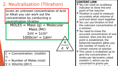AQA GCSE Chemistry Required Practical - Neutralisation | Teaching Resources