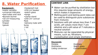 AQA GCSE Chemistry Required Practical - Water Purification | Teaching ...