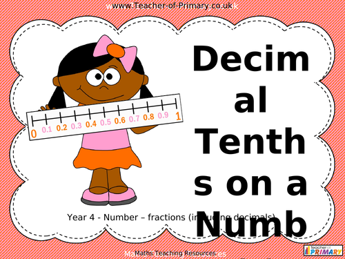 Decimal Tenths on a Number Line - Year 4 | Teaching Resources