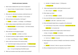 AQA GCSE HIstory - Elizabethan England Quizzes by AJHistory | Teaching ...