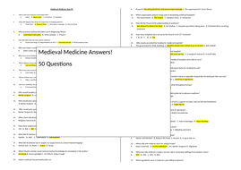 AQA GCSE History - Health and the People (Medicine Though Time ...