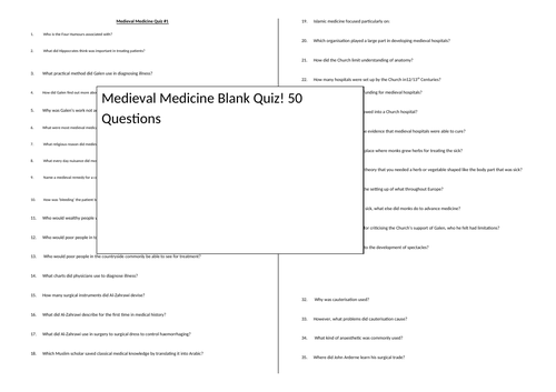 AQA GCSE History - Health and the People (Medicine Though Time ...