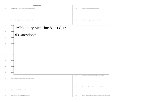 AQA GCSE History - Health and the People (Medicine Though Time ...