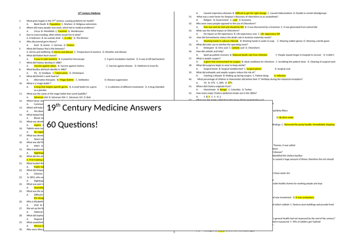 AQA GCSE History - Health and the People (Medicine Though Time ...