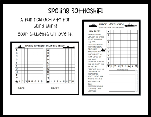 Spelling Word Battleship! | Teaching Resources