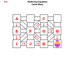 Solving Multi Step Equations Activity: Easter Math Maze | Teaching ...