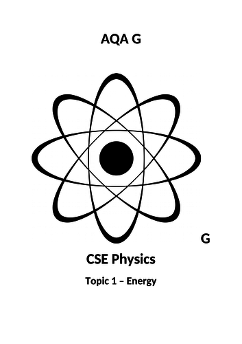 AQA GCSE Physics P1 Energy Revision Guide | Teaching Resources