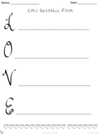 3 Acrostic Poem Templates - Love theme - Printable! | Teaching Resources