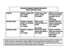 Kensuke's Kingdom Homework | Teaching Resources
