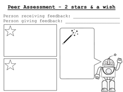 Peer Feedback - 2 Stars & A Wish - Feedback Slip | Teaching Resources