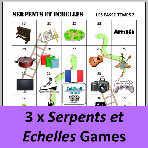 Hobbies in French Games (Les Passe-Temps) | Teaching Resources
